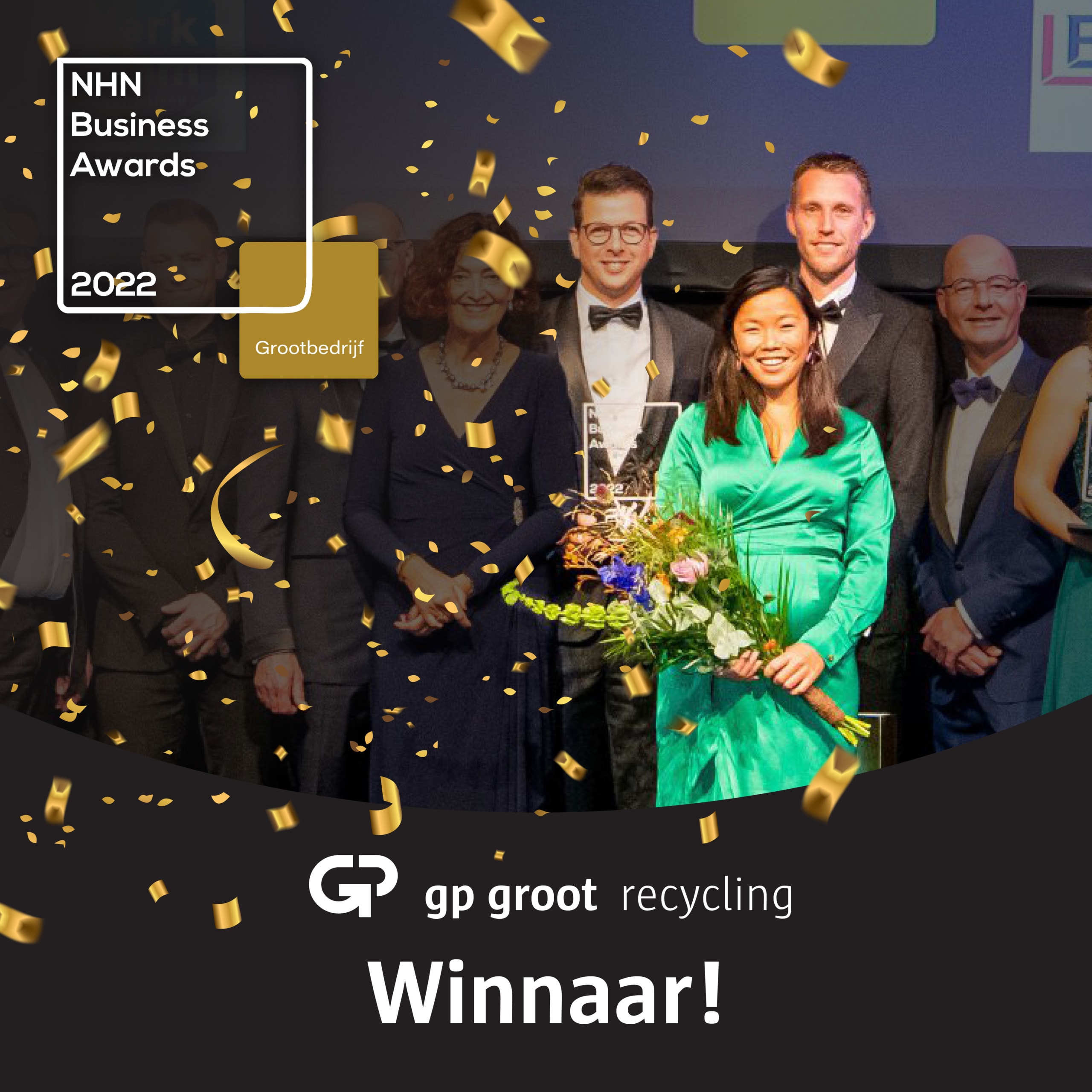 GP Groot recycling wint NHN Business Award in categorie Grootbedrijf | GP Groot recycling